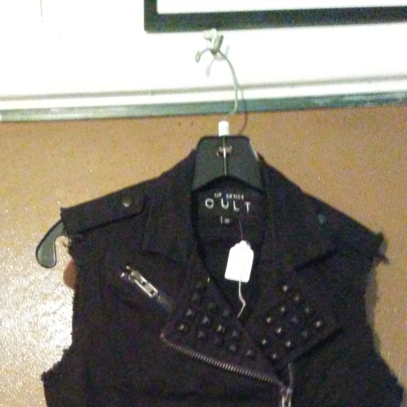 Lip Service | Jackets & Coats | Twill Crop Vest W Black Studs | Poshmark